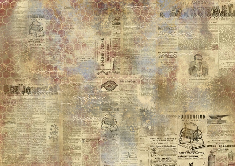 Companion Papers for Junk Journal Kit Honey Roses 15 Pages - Etsy UK