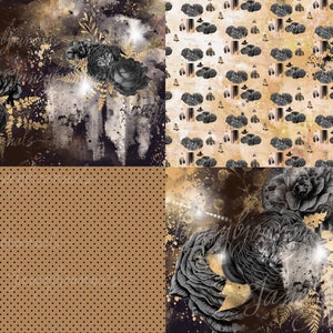 Shadow Dance, a Printable Junk Journal Kit, Digital Download Paper and ...