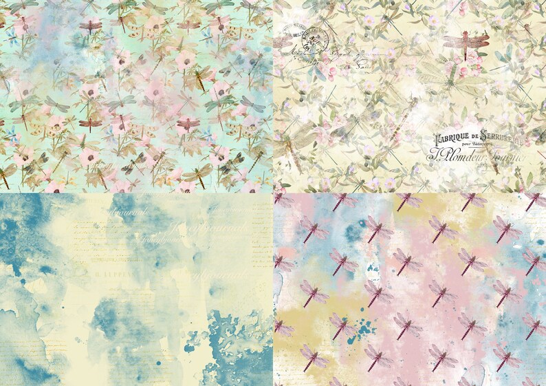 Dragonfly Flight Printable Junk Journal Kit Digital - Etsy