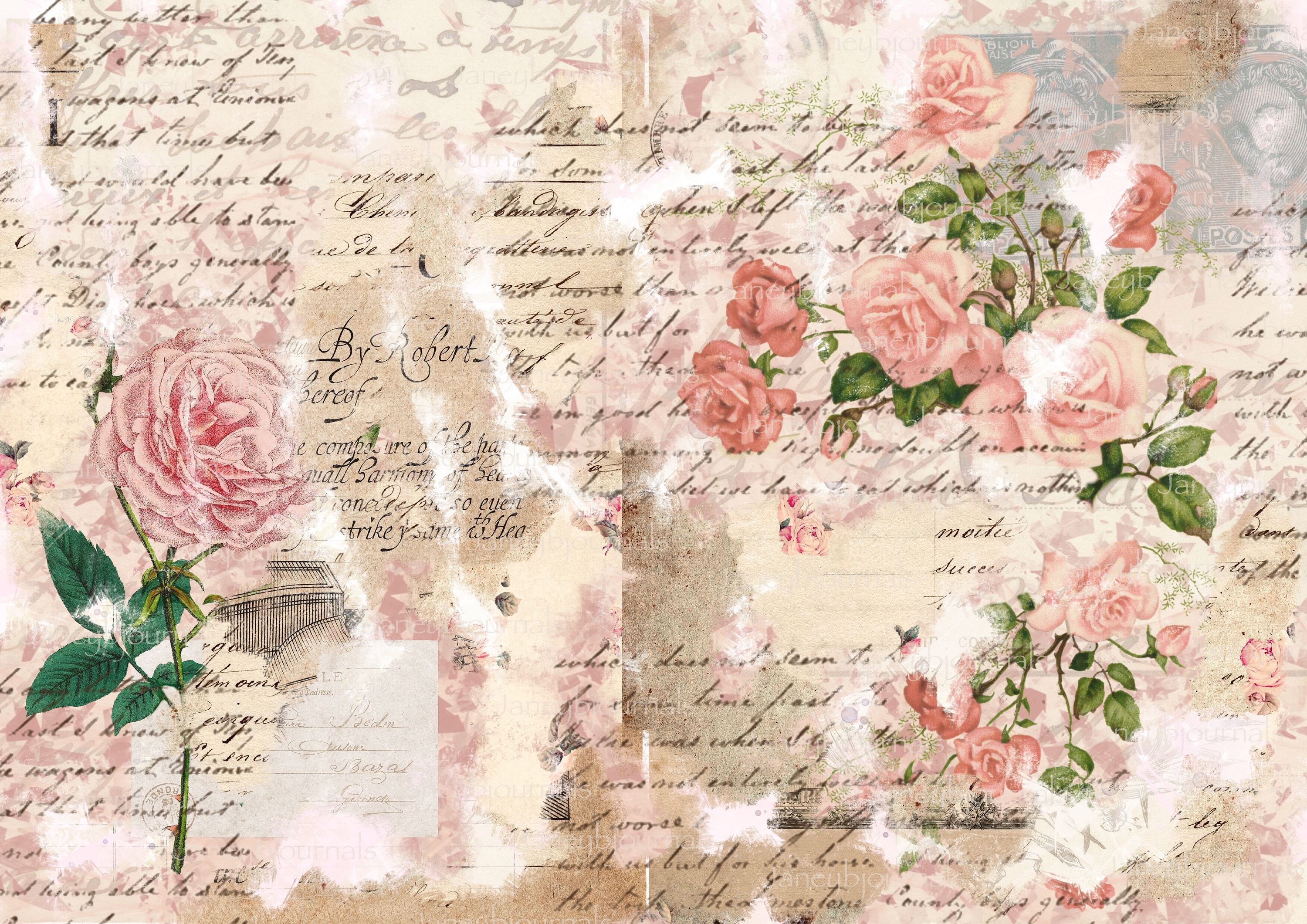 Junk Journal Papers Collage Toolkit Papers Accessory - Etsy