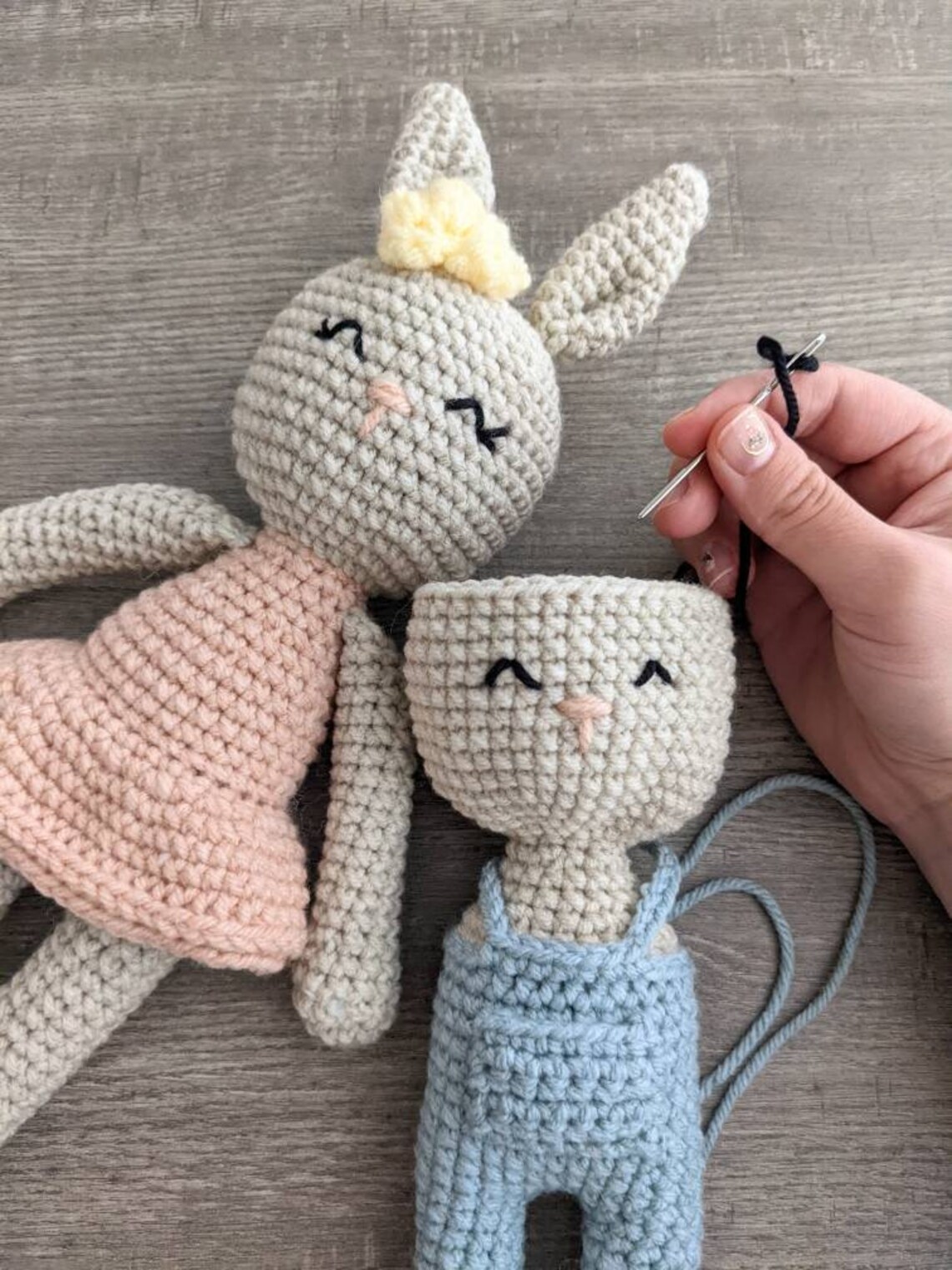 BUNNY IN OVERALLS Crochet Pattern Digital Download | Etsy