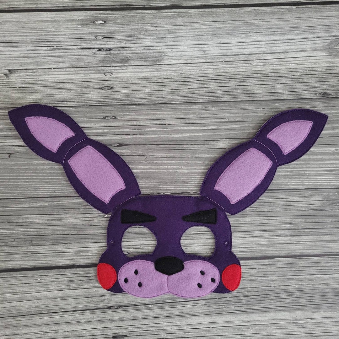 Bunny Felt Mask: Embroidered Bonnie Costume, Creative Play - Etsy