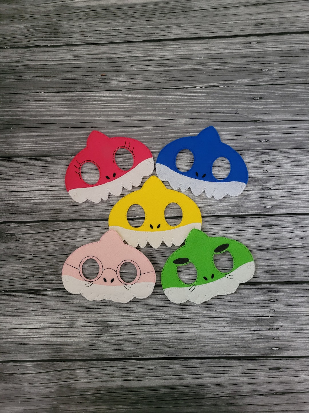 Shark Family Felt Mask: Dress-up Pretend Play Costume - Etsy