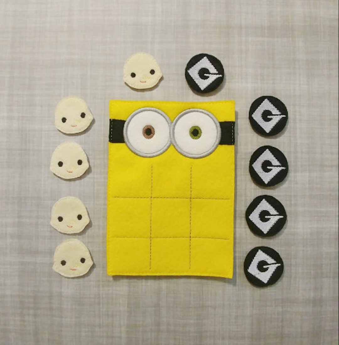 Felt Tic Tac Toe Game: Two-eyed Yellow Monster, Kids Travel Toy - Etsy