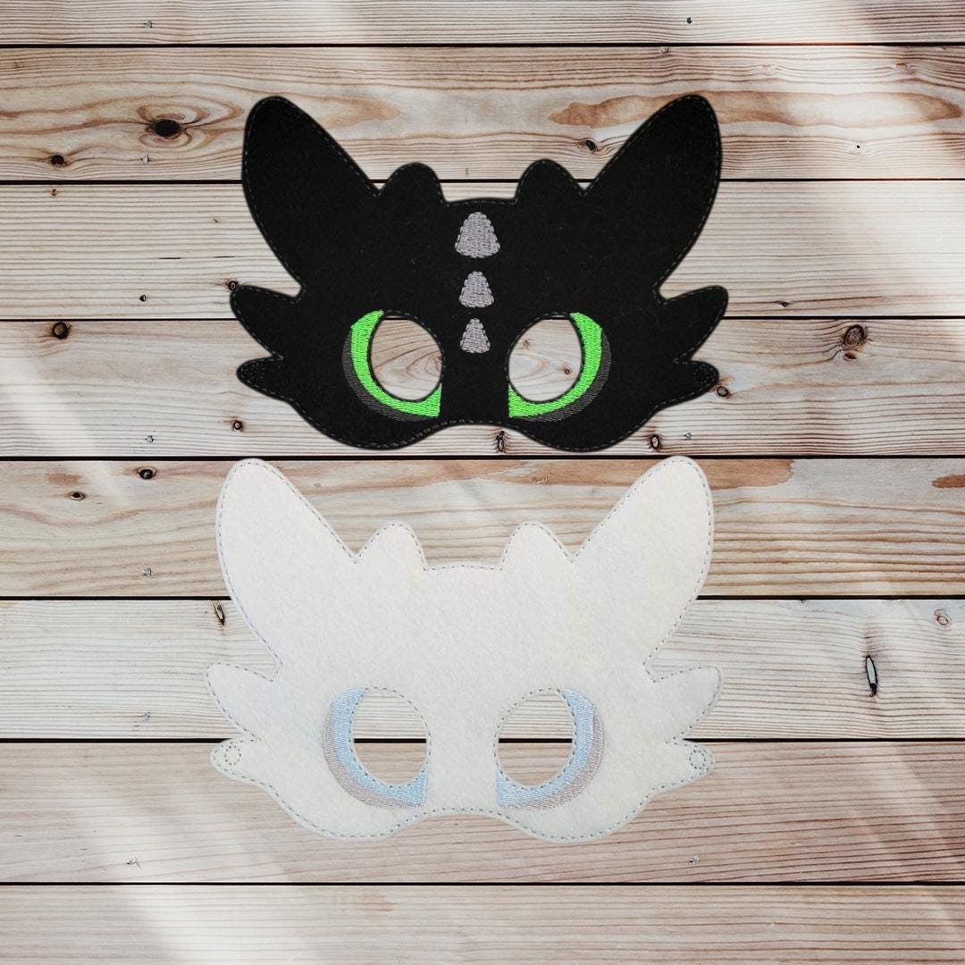 Dragon Felt Mask - Night Fury, Light Fury - Cosplay Dress-up - Etsy