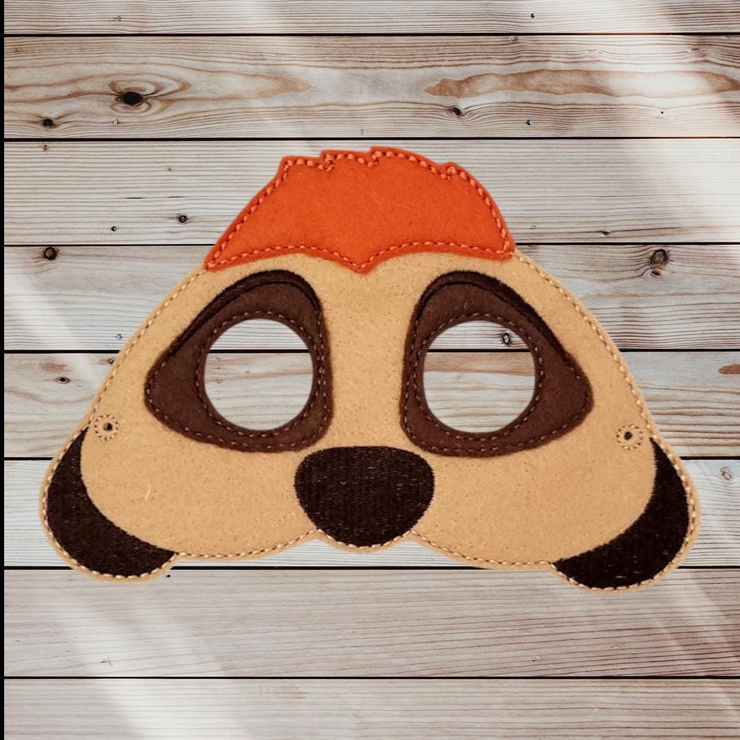 Meerkat Mask - Jungle Animal - African Animal Embroidered Mask - Kid ...