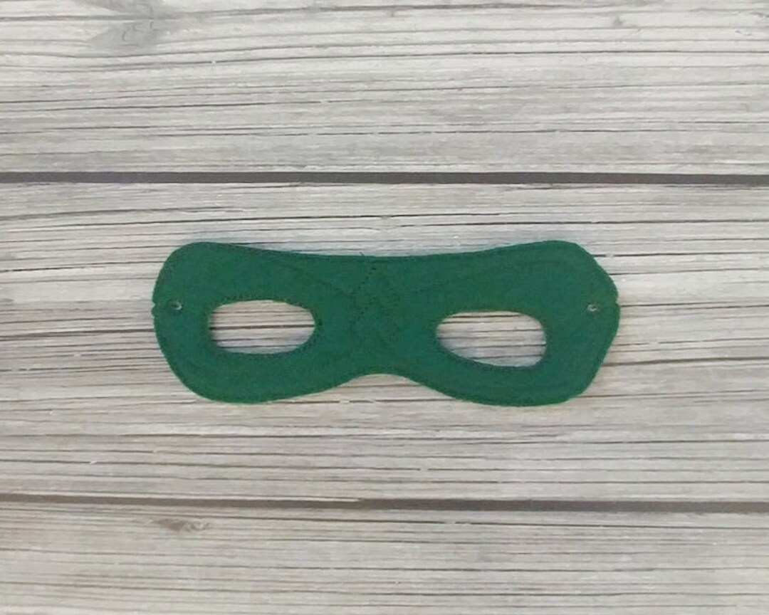 Archer Super Hero Felt Embroidered Mask Green Arrow Mask Pretend Play ...