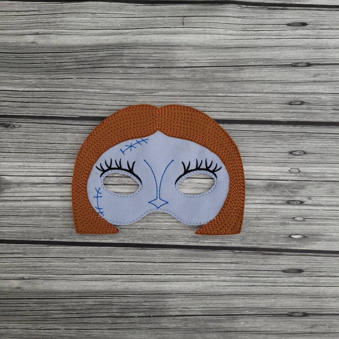 Sally Felt Embroidered Mask - NBC Mask - Kid & Adult - Pretend Play ...