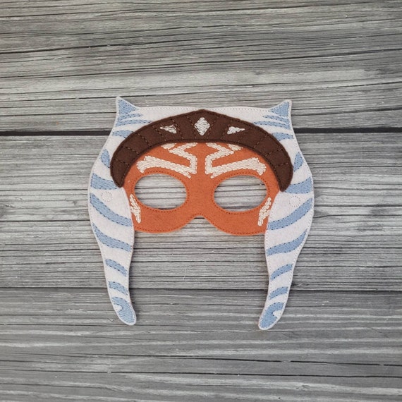 Ahsoka Felt Embroidered Mask Padawan Kid & Adult Pretend - Etsy