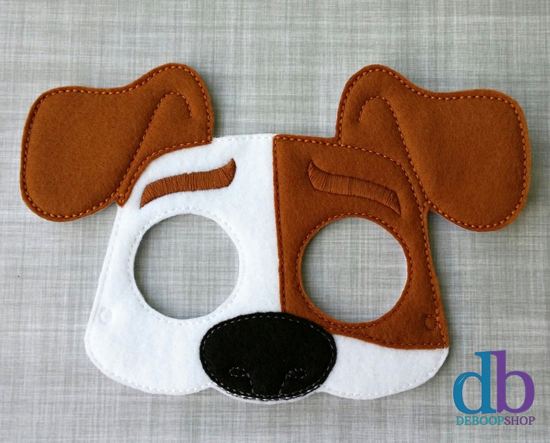 Dog Felt Embroidered Mask Max the Dog Kid & Adult | Etsy