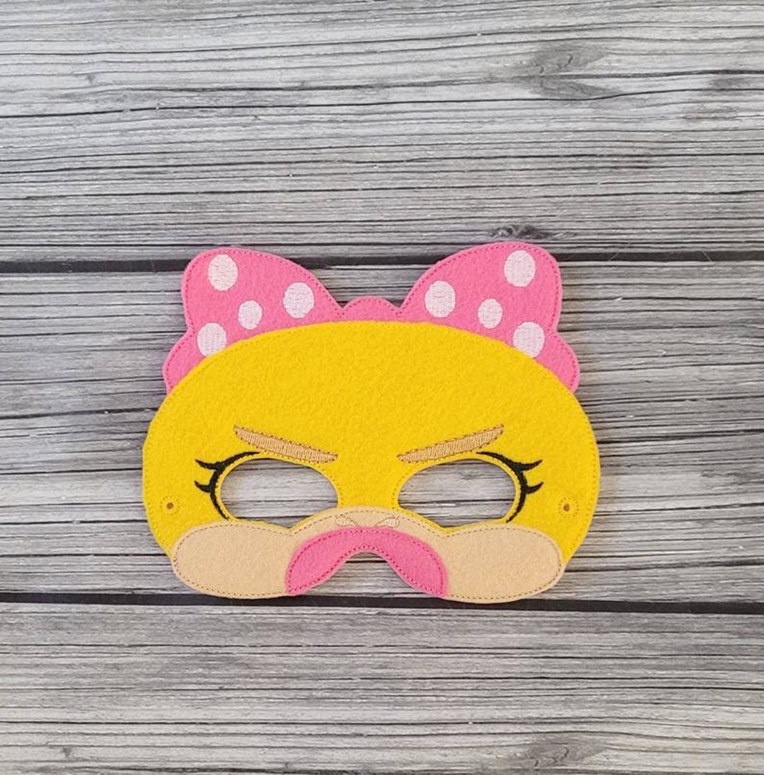 Wendy Koopa Embroidered Felt Mask - Turtle Mask - Kid & Adult Mask ...