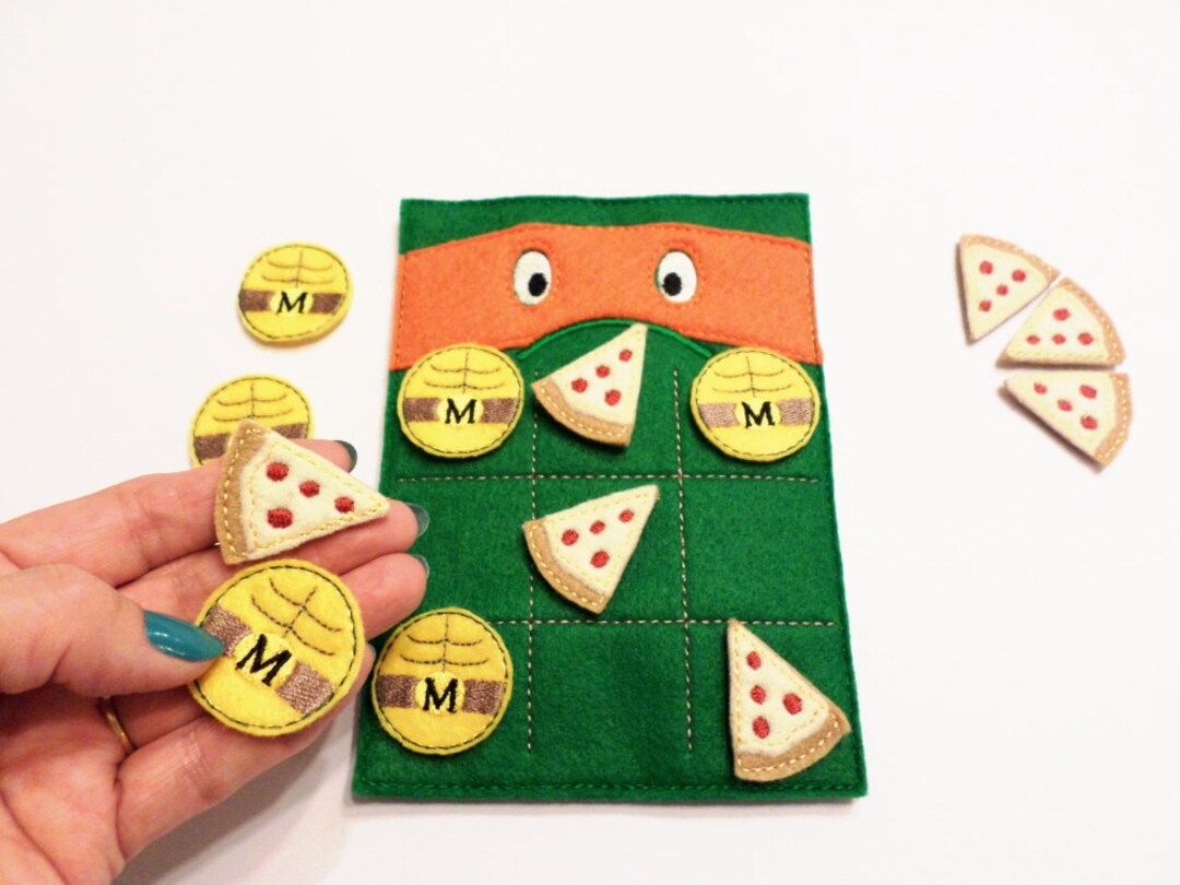 Ninja Turtle Felt Tic Tac Toe Game: Kids Travel Toy - Etsy