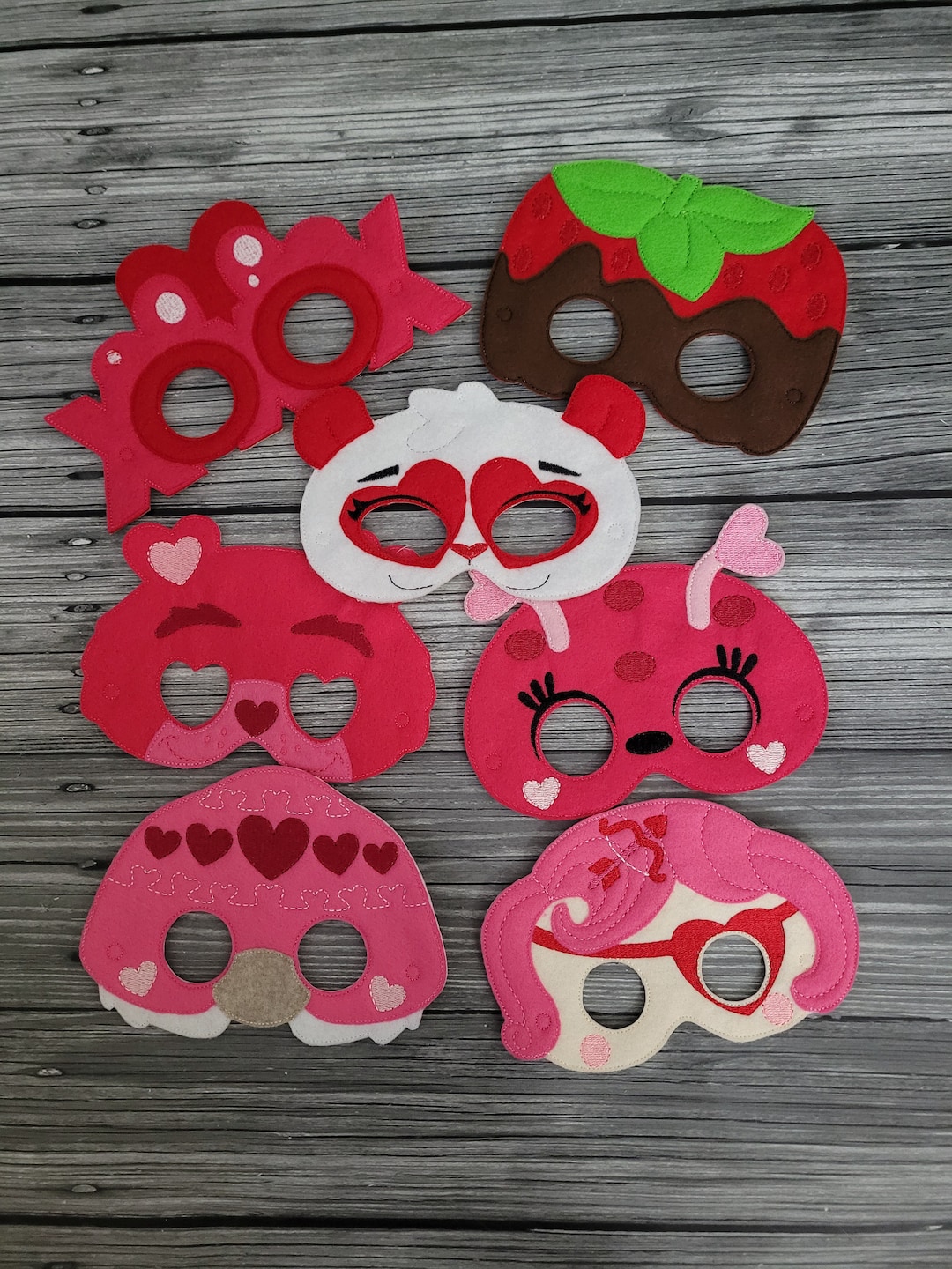Valentine Masks - Love Bug - Cupid - Love Bear - Love Panda - Valentine ...