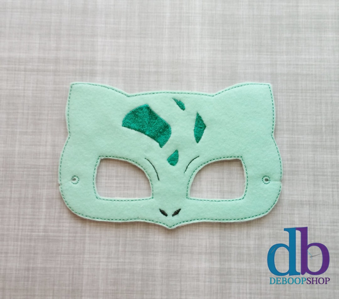 Bulbasaur Felt Embroidered Mask Kid & Adult Pretend Play Halloween ...