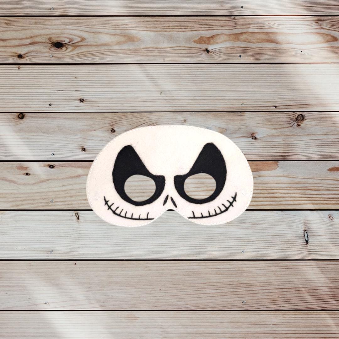 Embroidered Skeleton Mask: NBC Inspired Costume, Pretend Play - Etsy