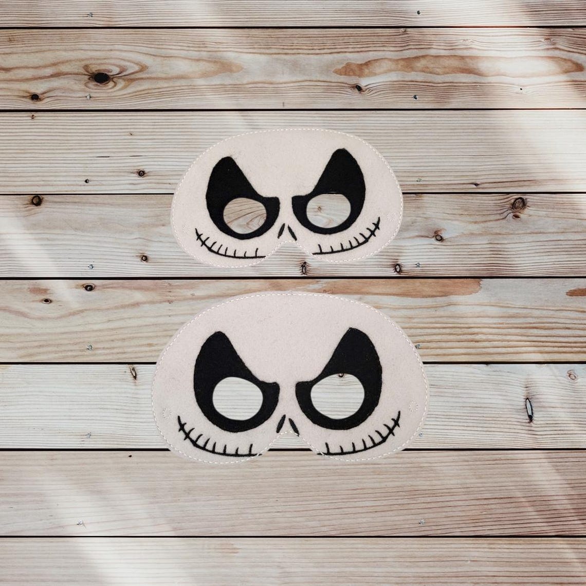 Embroidered Skeleton Mask: NBC Inspired Costume, Pretend Play - Etsy