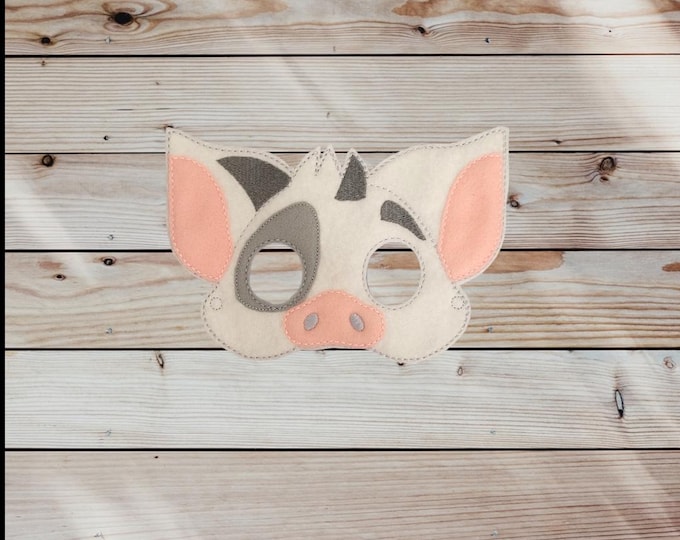 Felt Pig Mask: Island Polynesian Costume, Pretend Play - Etsy