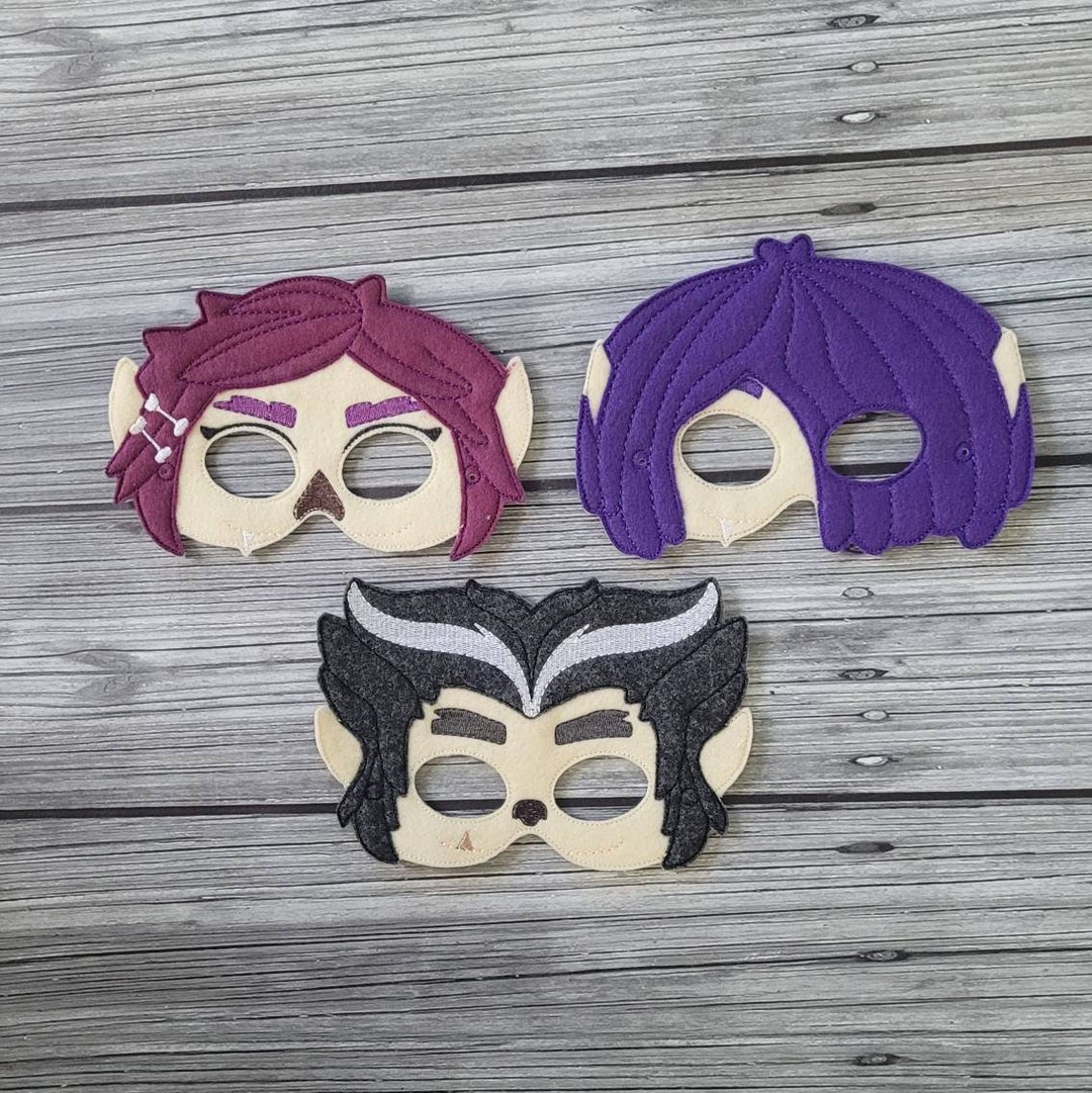 Felt Embroidered Villain Mask: Wolfie Gang Dress-up, Kid & Adult Size ...