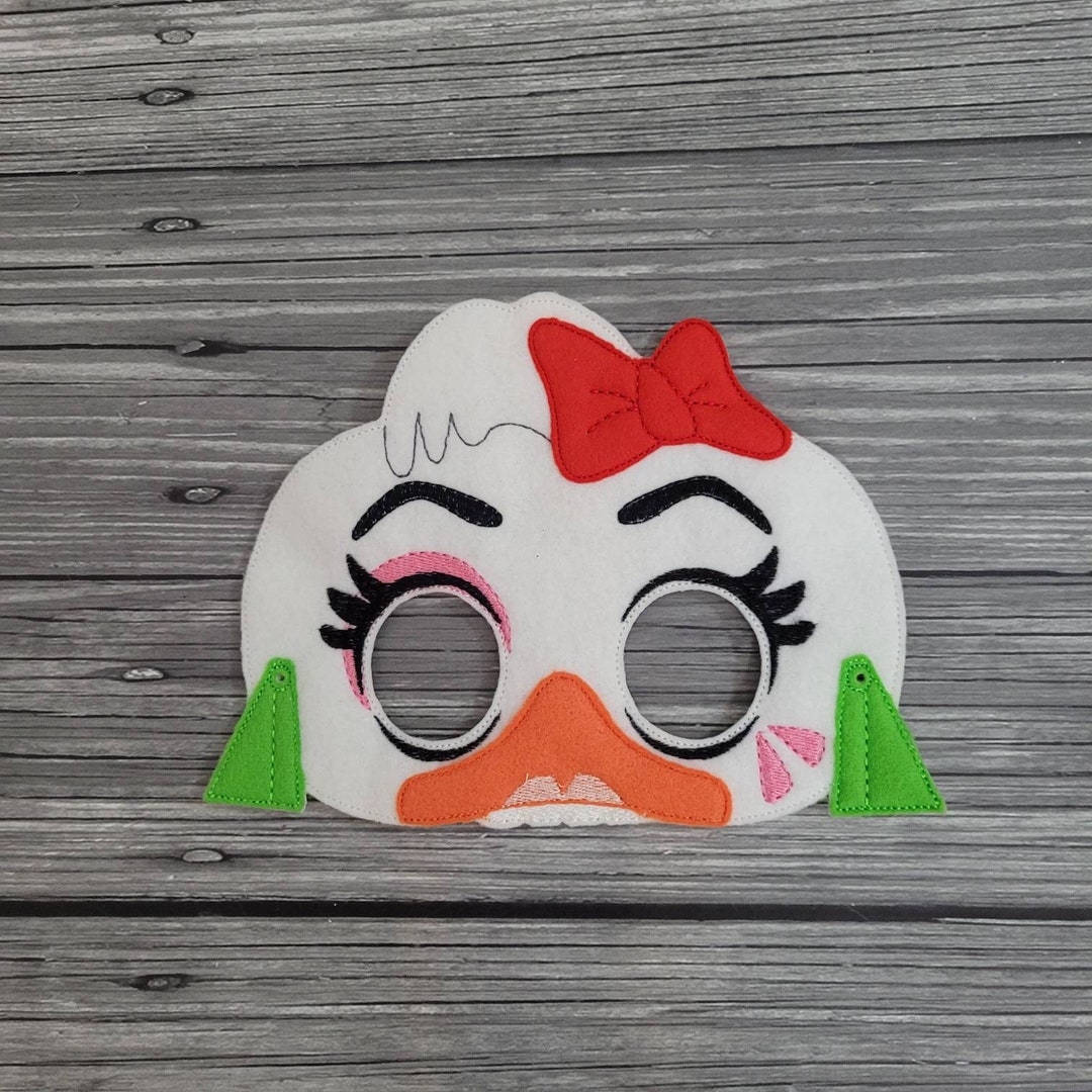 Glamrock Chicken Felt Embroidered Mask - Chicken Mask -cosplay Mask ...