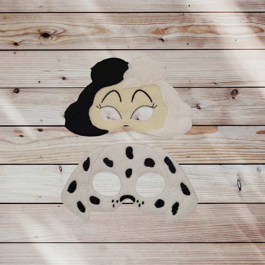 Felt Dog Mask: Dalmatian, Cruel Lady - Pretend Play Costume - Etsy