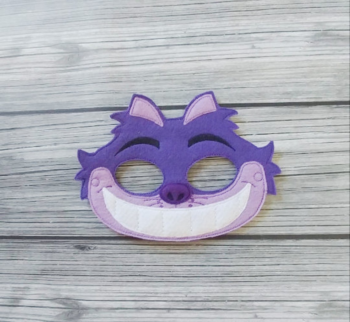 Purple Smiling Full Face Cat Mask Cheshire Cat Kid & Adult - Etsy