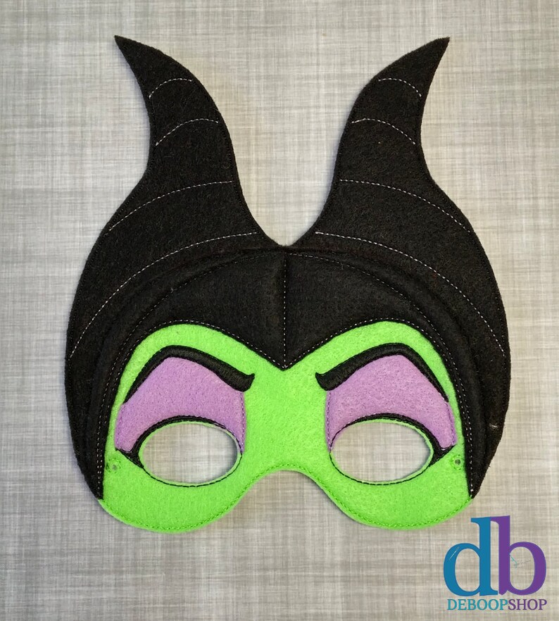 Sleeping Villain Mask Villain Felt Embroidered Mask Kid & - Etsy