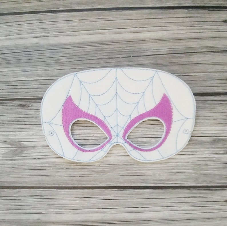 Spider Woman Felt Play Mask Spider Gwen Mask Pretend Play Etsy