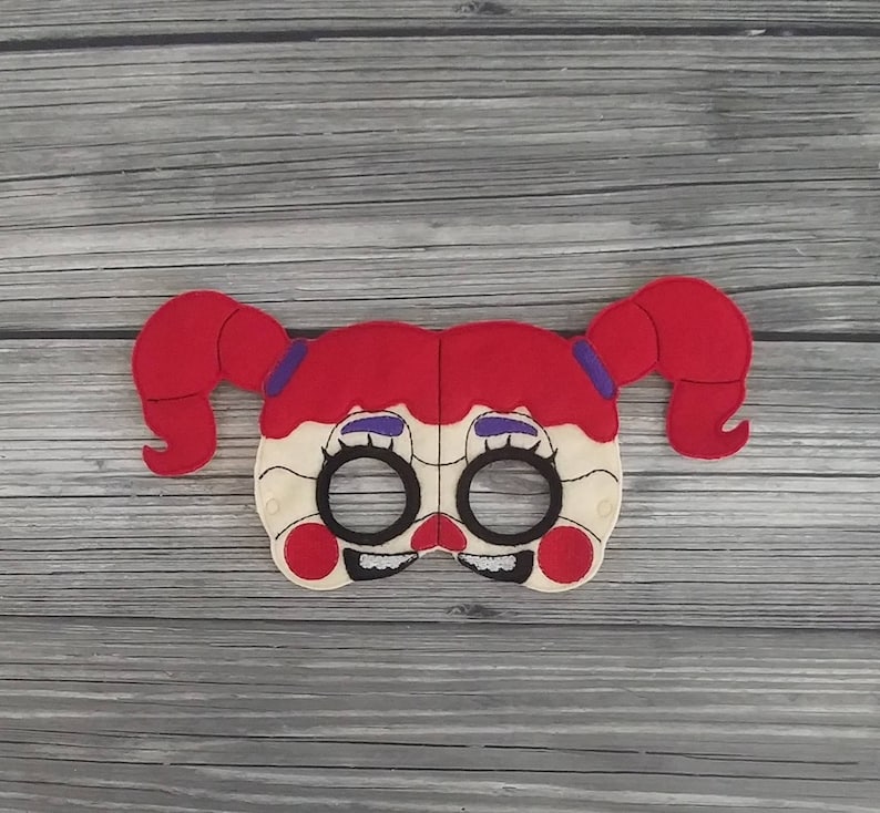 Circus Baby Felt Mask: Embroidered Cosplay Mask, Kid & Adult - Etsy