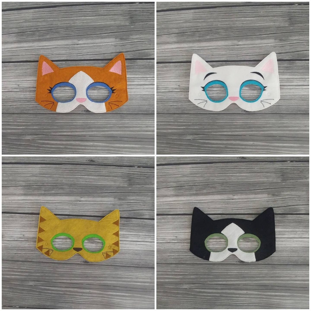 Storybook Cat Family Masks - Musical Cats Mask - Cat Masks - Cartoon ...