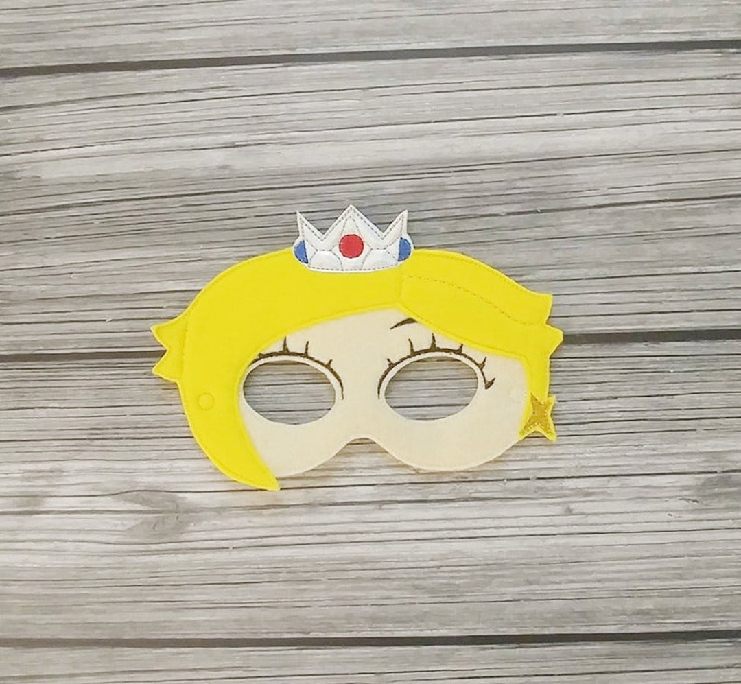 Princess Rosalina Felt Embroidered Mask Kid & Adult Pretend Play ...