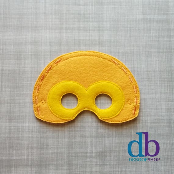 Droid Felt Embroidered Mask C3PO Mask Kid & Adult | Etsy