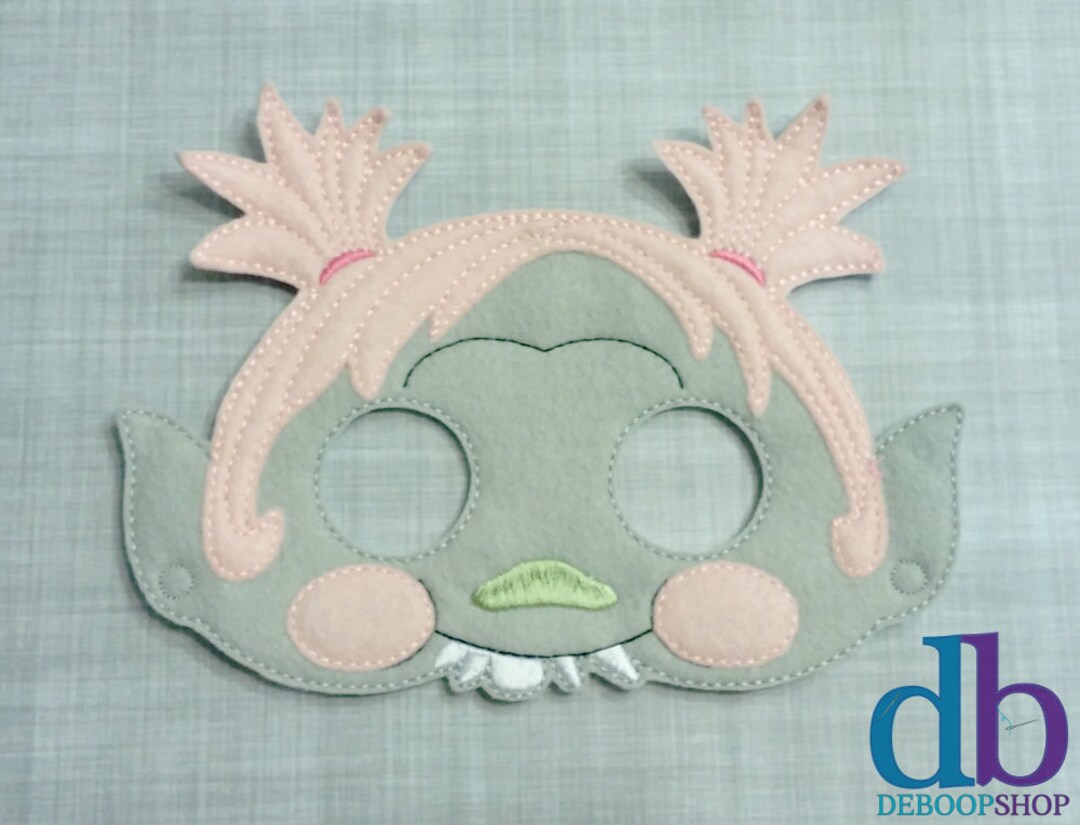 Bridget Troll Mask -queen Bridgetmask - Felt Embroidered Mask - Cosplay ...
