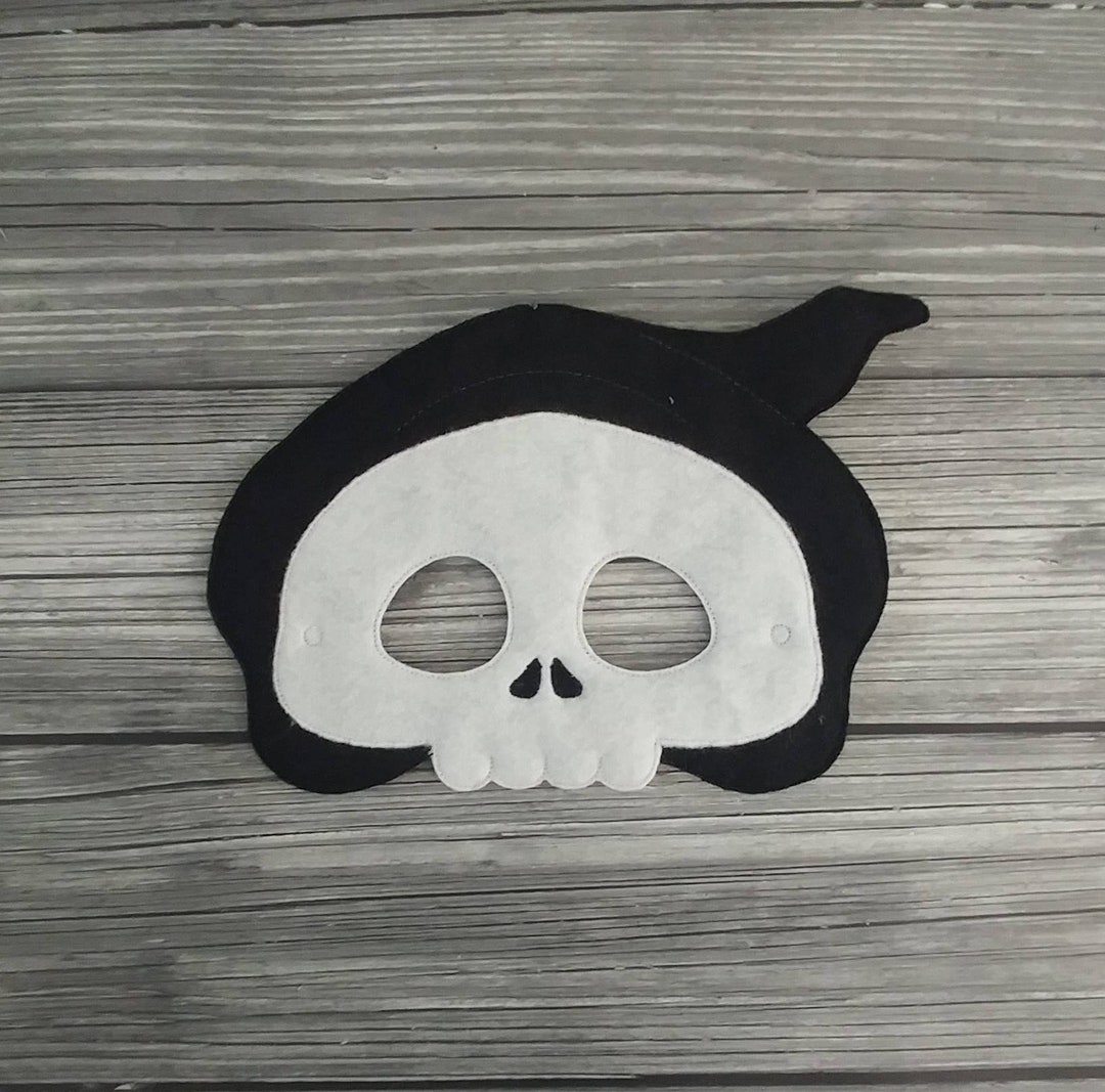 Grim Reaper Felt Mask- Horror Felt Mask - Character Mask- Kid & Adult ...