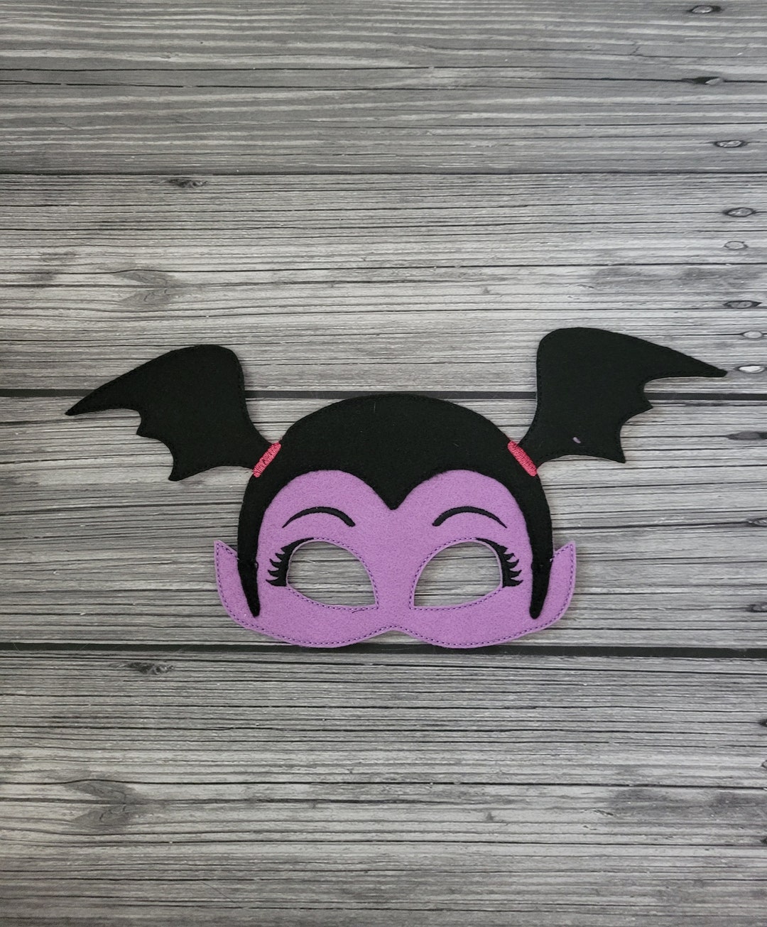 Vampire Girl Felt Embroidered Mask - Dress-up Mask for Kid & Adult ...