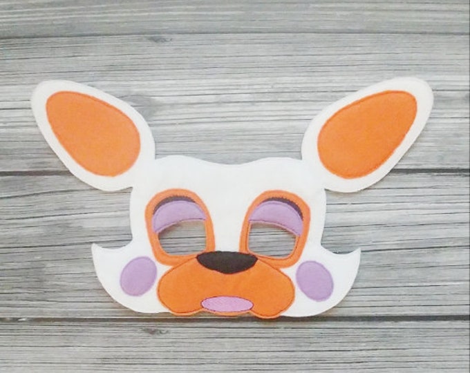 Funtime Foxy Felt Embroidered Mask Lolbit Mask FNAF Mask - Etsy