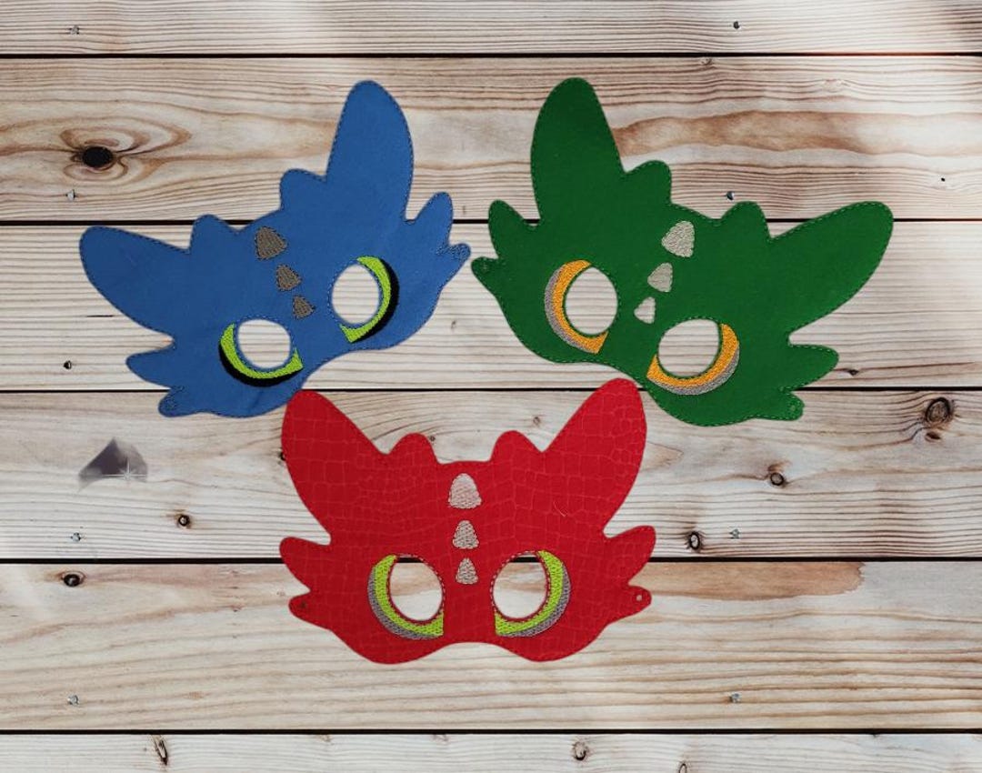Dragon Felt Pretend Play Mask - Dress-up - Creative Play - Playtime ...