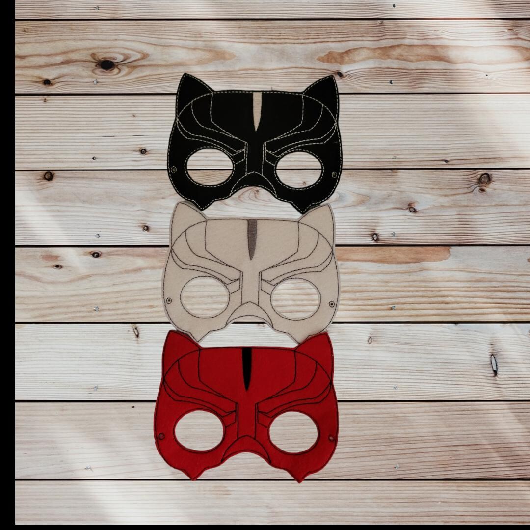 Panther Pretend Play Felt Mask- Dress-up - Creative Play - Halloween ...