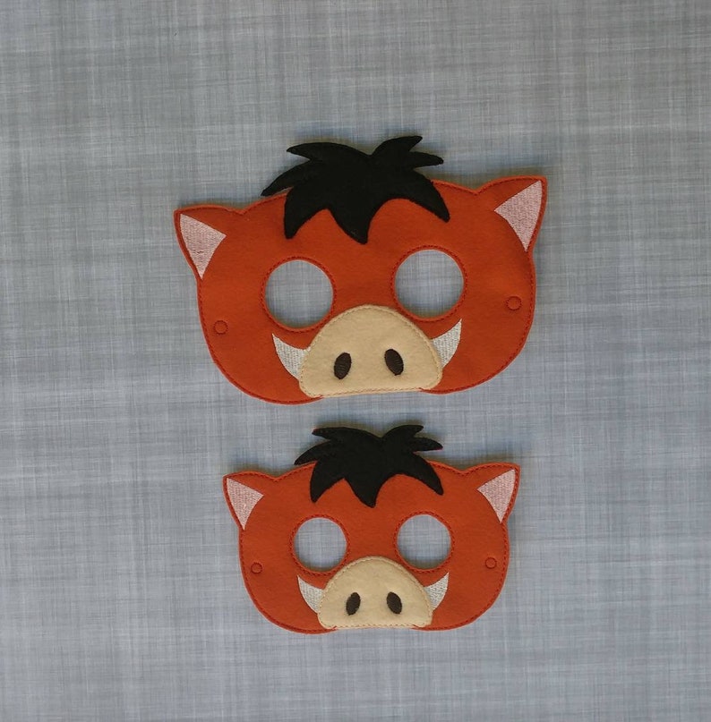 Warthog Mask Pumba Inspired Mask Lion Guard Inspired Felt | Etsy