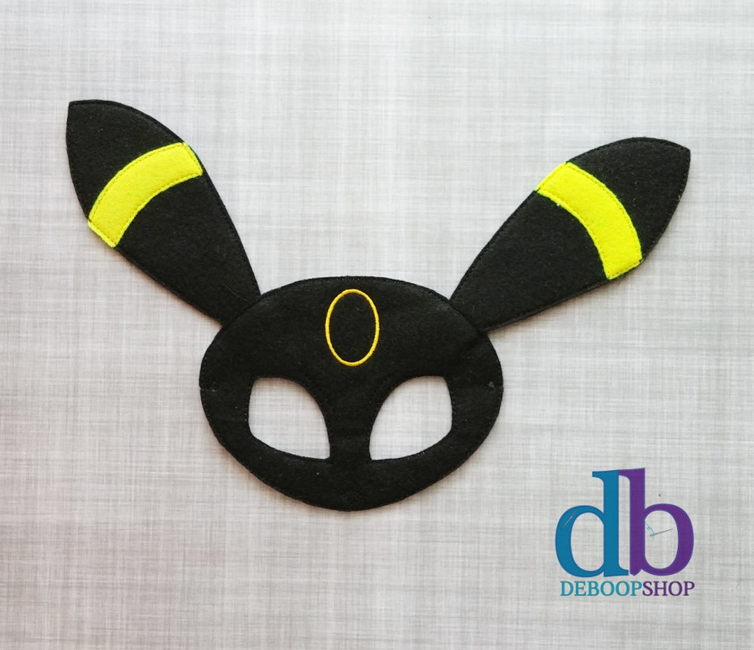 Umbreon Felt Embroidered Mask Night Fox Game Character Evolution Battle ...