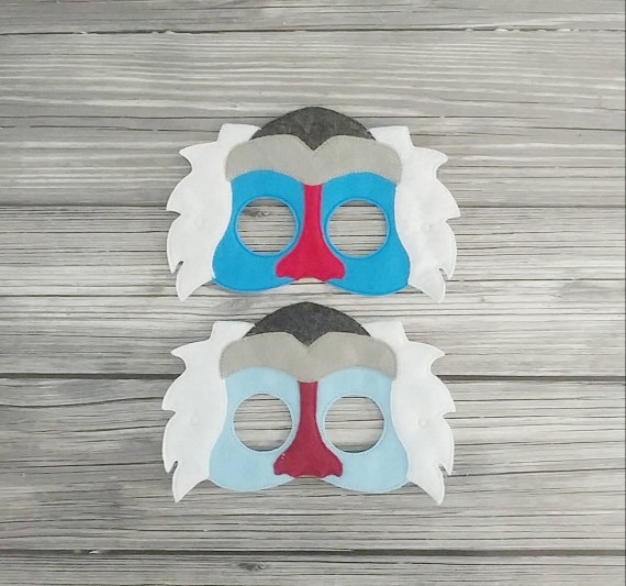 Baboon Mask rafiki Mask Lion Kingdom Felt Embroidered Mask - Etsy