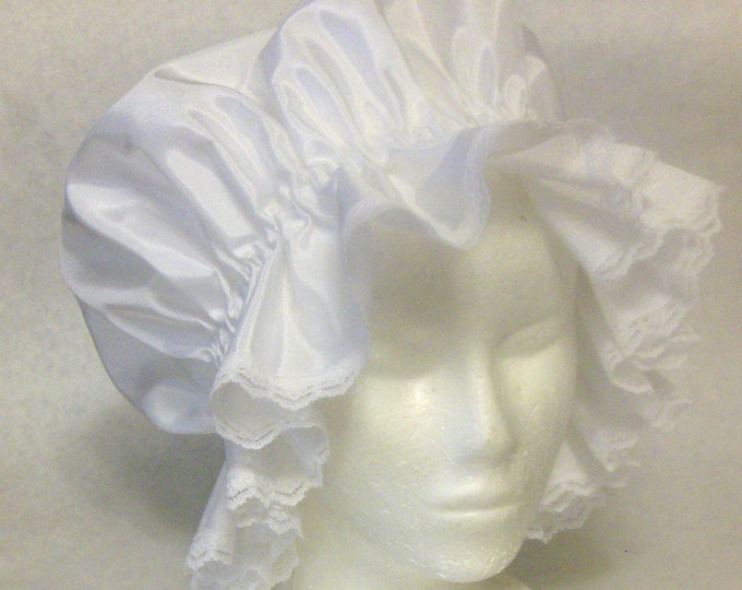 White Mop Cap Mob Cap Grannie Hat Maid Cap Martha - Etsy