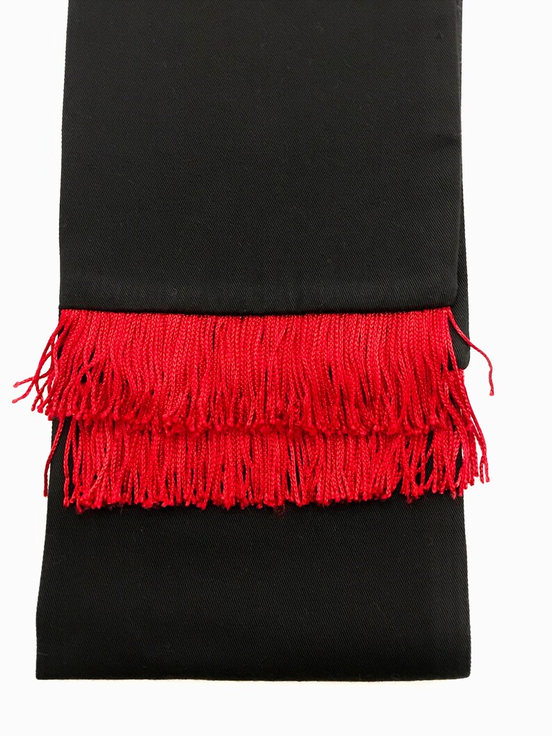 Victorian Opera Scarf in Black With Colored Fringed Ends You | Etsy