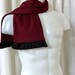 Christmas Caroling Opera Scarf in Burgundy With Black Fringed Ends for ...