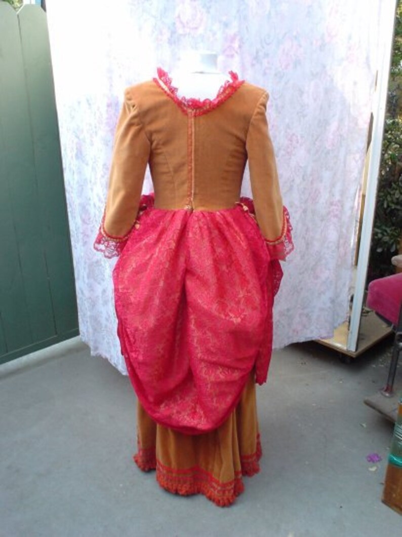 Pirate Wench Colonial Gown in Heavyweight Orange Cotton Velvet - Etsy