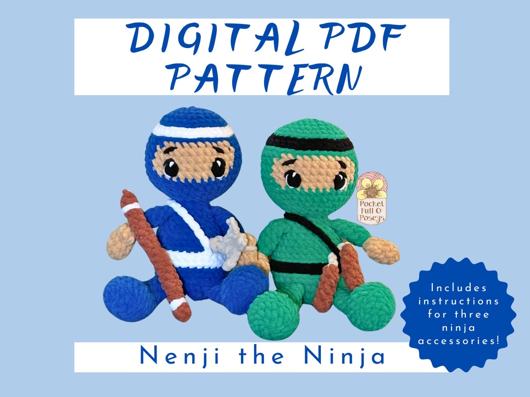 Crochet Ninja Pattern | Digital PDF | Amigurumi | Plushie | Plushies ...