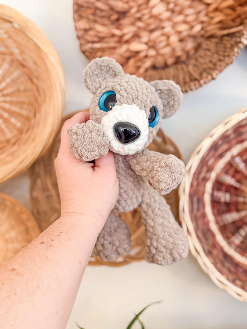 Bramble the Bear Pattern With Panda Mod - Low-sew Digital Crochet Teddy ...