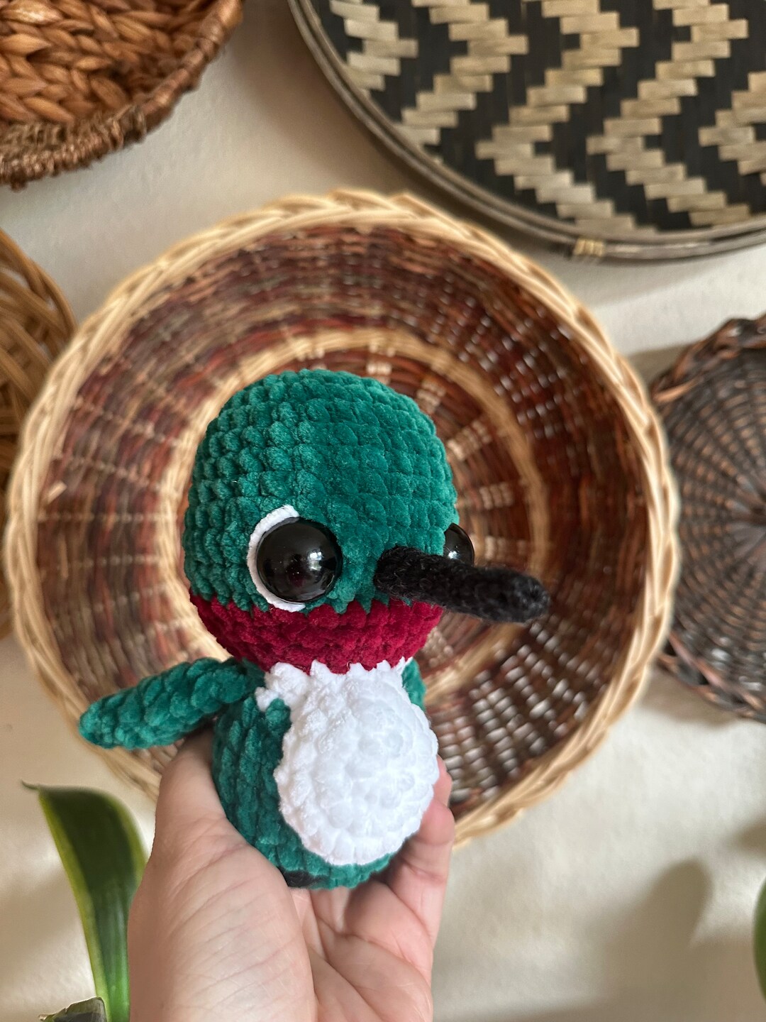 Ruby Throated Hummingbird Plushie - Etsy