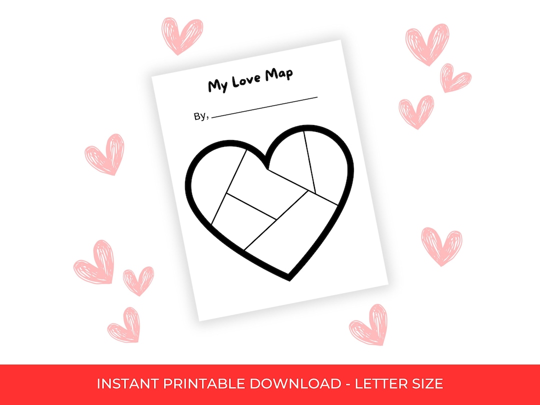 Printable Heart Map | My Heart Map | School Activity | Homeschool ...