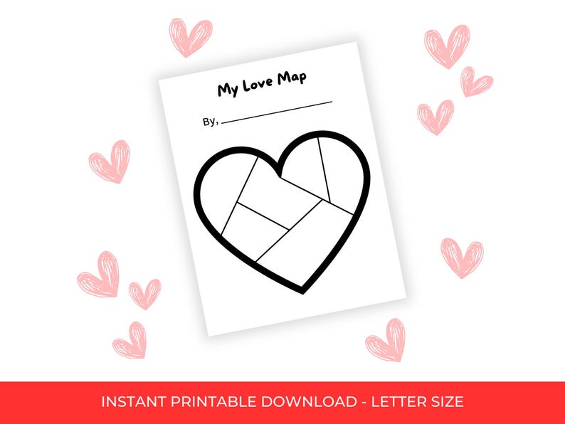 Printable Heart Map | My Heart Map | School Activity | Homeschool ...