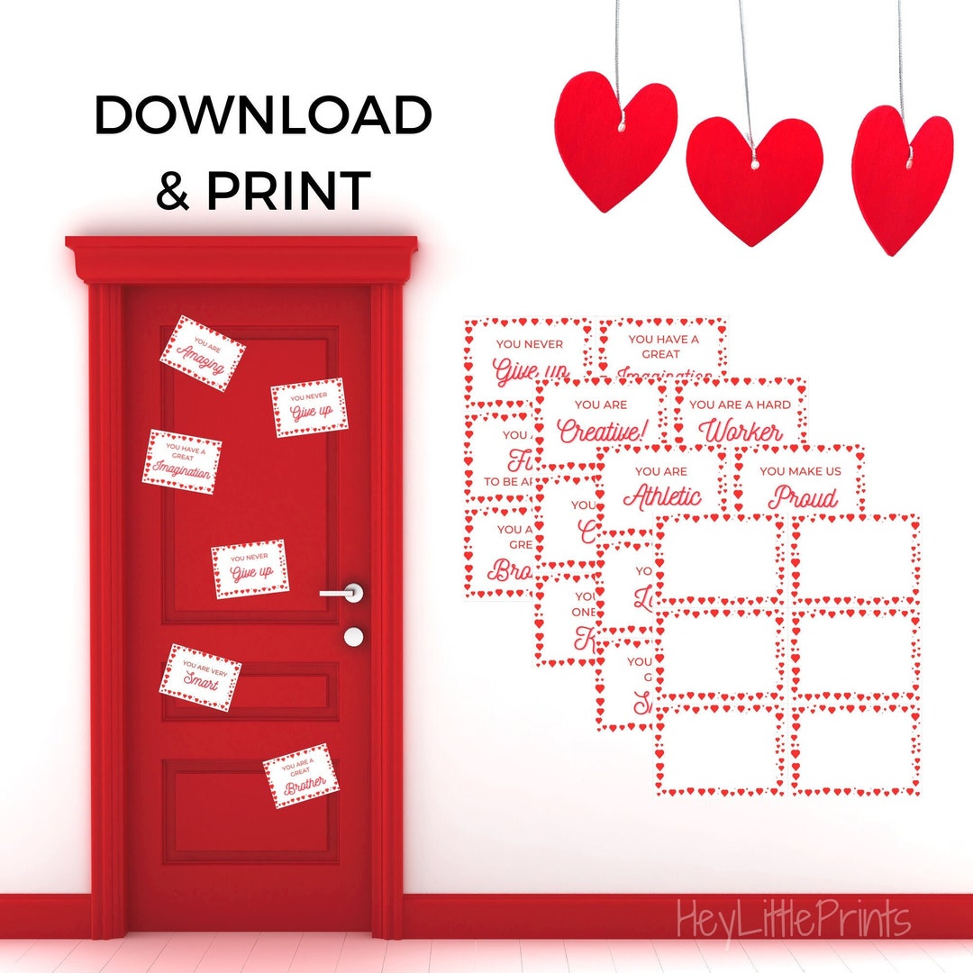 Printable Valentine Door Messages Door Notes Bedroom Door - Etsy
